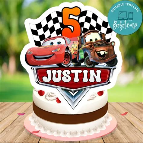 Lightning Mcqueen Cake Topper Printable Wholesale Shop Th