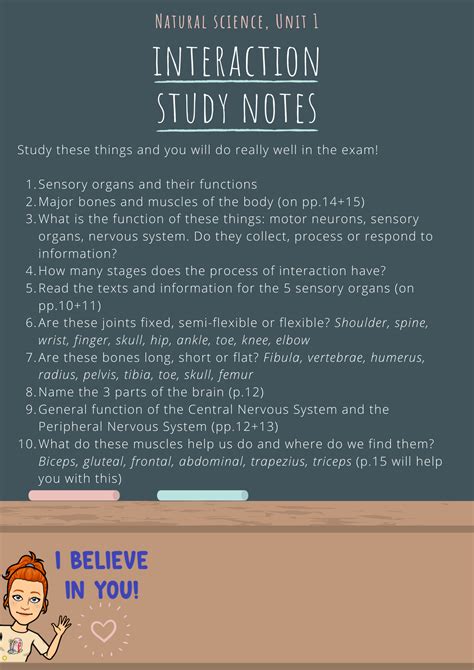 6A B And C Study List For Unit 1 Interaction Sciencejmlp