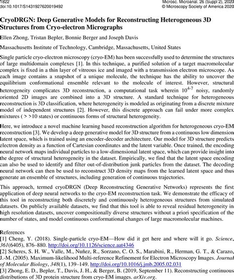 Cryodrgn Deep Generative Models For Reconstructing Heterogeneous 3d