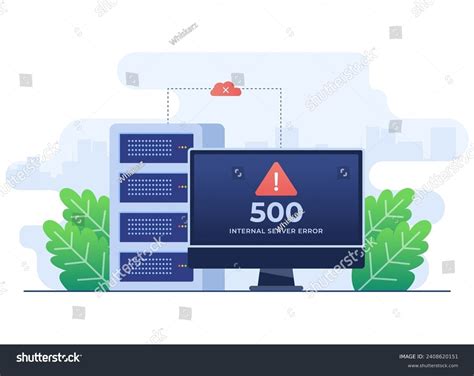500 Internal Server Error Concept Flat Stock Vector Royalty Free 2408620151 Shutterstock