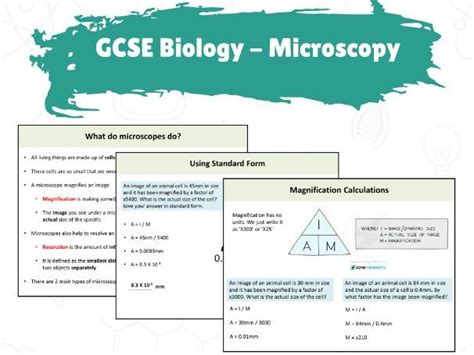 Gcse Biology Microscopy Teaching Resources