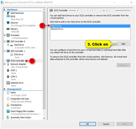 add or remove physical hard disk for hyper v virtual machine tutorials