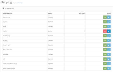 Extension Shipping OpenCart Documentation Extension Shipping OpenCart Documentation