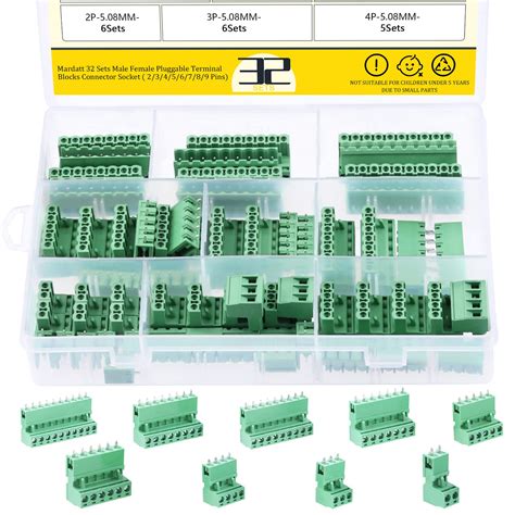 Snapklik Com Mardatt Sets Male Female Pluggable Terminal Blocks Connector Socket Mm