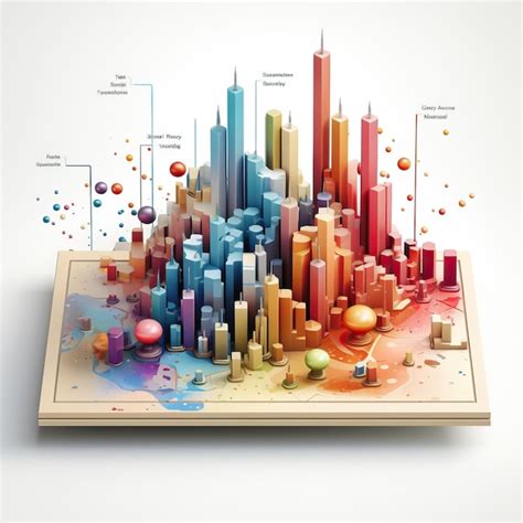 Premium Vector Realistic Vector Data Visualization On White Background