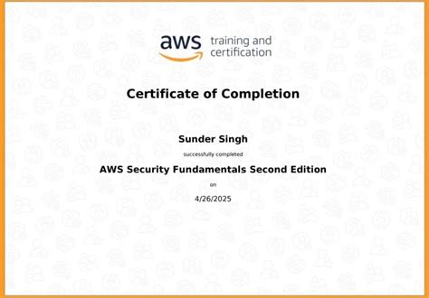 Completed Aws Security Fundamentals From Aws Skillbuilder Sunder Singh 12 Comments