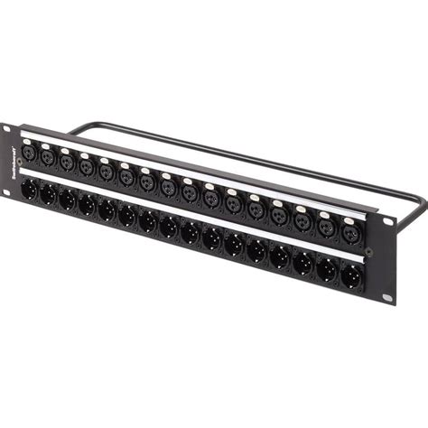Switchcraft Qg Series Patchbay 2 Ru Con 16 Conectores Xlr Macho Y 16