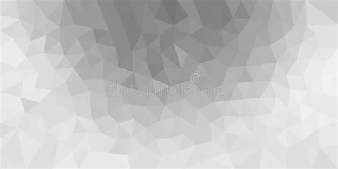A Grayscale Low Poly Background Featuring Triangular Geometric Shapes Stock Illustration