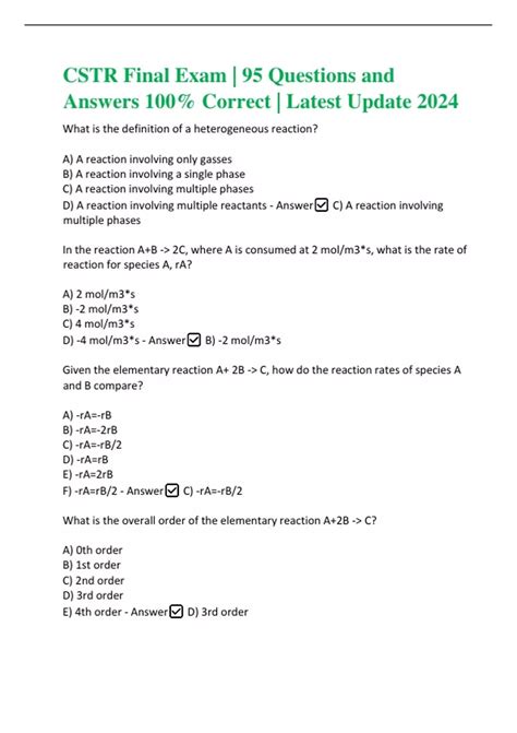 CSTR Final Exam 95 Questions And Answers 100 Correct Latest Update 2024 Cstr Stuvia US
