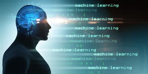 The Machine Learning And Cognitive Computing 3d Rendering Stock