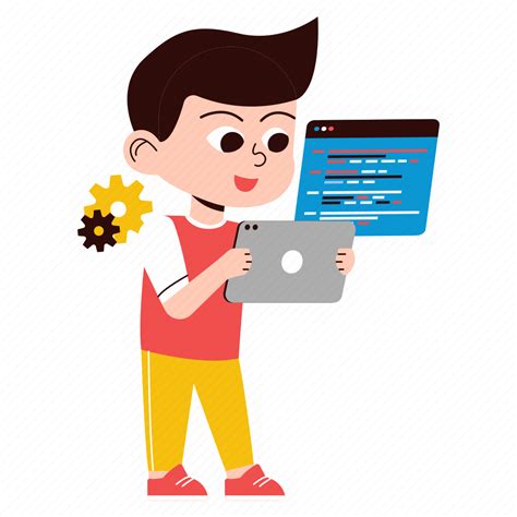 Boy Coding Programmer Technology Developer Development Startup Icon Download On Iconfinder