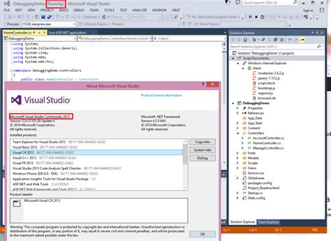 How To See Solution Explorer In Vs 2013 Community Edition While Mvc App