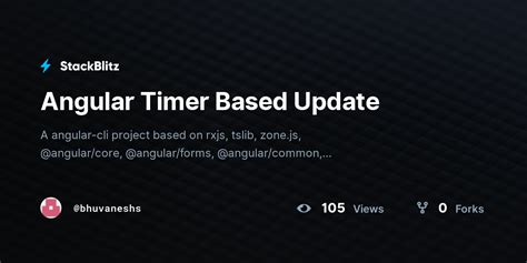 Angular Timer Based Update Stackblitz
