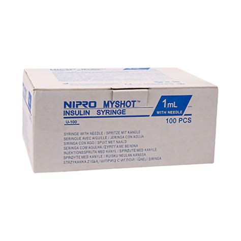 Nipro Syringe 1ml With Insulin Needle 30g X 13mm 100 Pack Med365