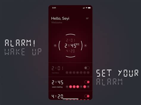 Alarm Mobile Ui By Seyi Balogun On Dribbble