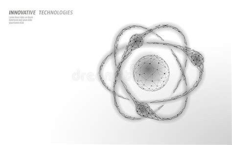 Atom Structure Science Sign E Learning Distance Graduate Online Concept Stock Vector