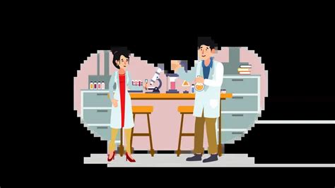 Best Premium Man And Female Scientist Doing Experiment In Lab Illustration Download In Png