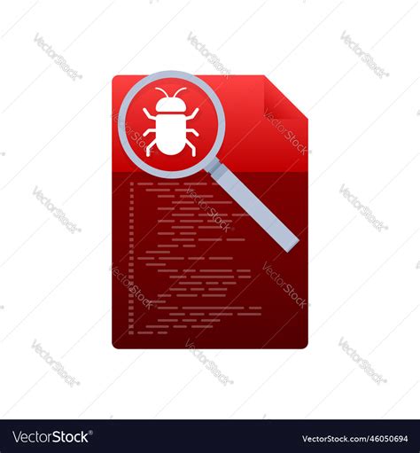 Computer Virus Detection Searching Bugs Data Vector Image