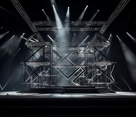 premium ai image stage style iron structure photography