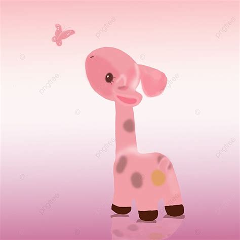 사슴 이 손 일러스트 으로 활발 한 나 비 를 그리다 엷은 황갈색 기운찬 아름다운 Png 일러스트 및 Psd 이미지 무료 다운로드 Pngtree