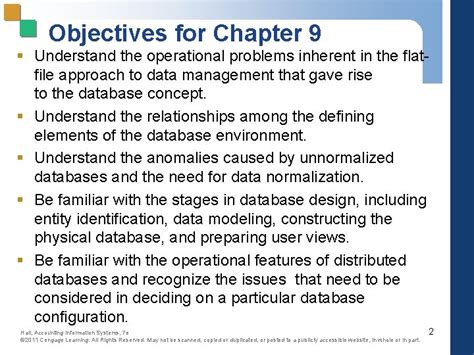 Chapter 9 Database Management Systems Accounting Information Systems