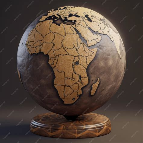 Un Globo Terráqueo Con El Continente De áfrica En él Foto Premium