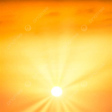 Sunset Sky With Yellow Clouds And Sun Photo Background And Picture For