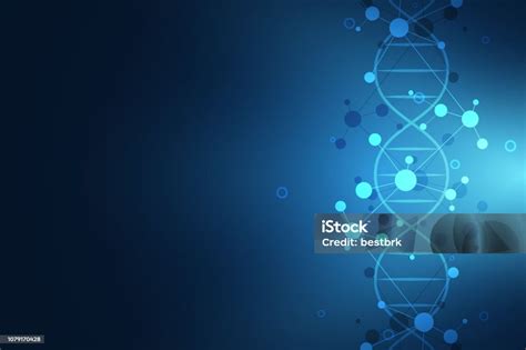 Dna 가닥 하 고 분자 구조입니다 유전 공학 또는 실험실 연구입니다 의료 또는 과학 및 기술 설계를 위한 배경 텍스처 벡터 일러스트입니다 Dna에 대한 스톡 벡터 아트 및