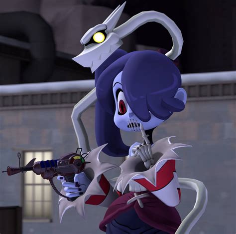 Sfm Skullgirls Squigly Has The Ray Gun By Desertfive On Deviantart