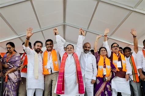 Honble Bjp National President Shri Jp Nadda Addressing A Public