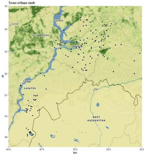 Визуализация пространственно распределенных данных с помощью пакетов