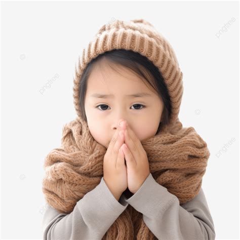 저온이나 질병으로 인해 추워지는 크리스마스를 축하하는 어린 소녀 열 재채기 독감 Png 일러스트 및 이미지 에 대한 무료 다운로드 Pngtree