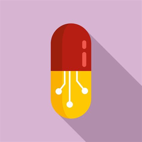 Premium Vector Nanotechnology Medical Capsule Icon Flat Illustration Of Nanotechnology Medical