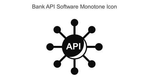 bank api software monotone icon in powerpoint pptx png and editable eps