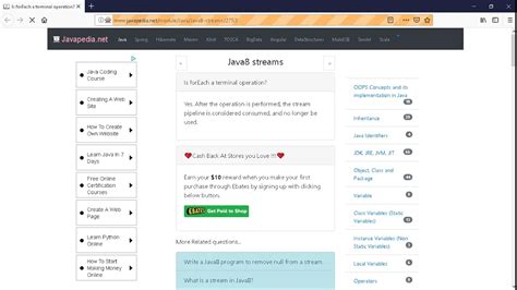Is Foreach A Terminal Operation Youtube