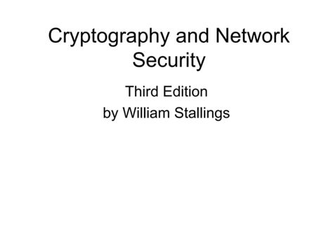Chap15 Cryptography And Network Securityppt