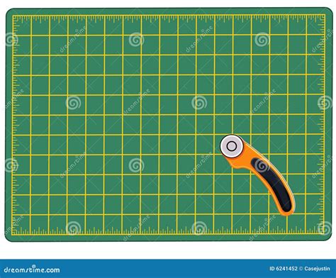 Cutting Mat And Rotary Cutter Stock Vector Illustration Of Handle