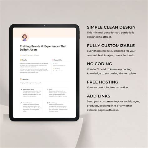 Notion Portfolio Template Design Portfolio Portfolio Freelancer