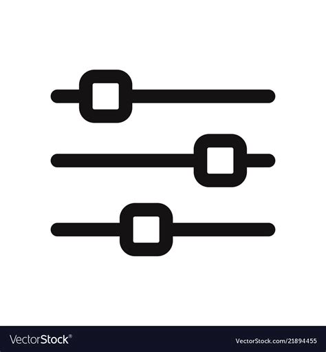 Horizontal Adjustment Icon Royalty Free Vector Image