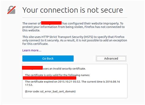 Ssl Why Cant I Add A Security Exception To Hsts Protected Site