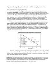 Estimating Population Size Methods And Importance In Ecology Course Hero