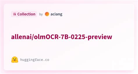 allenai olmocr 7b 0225 preview a aciang collection