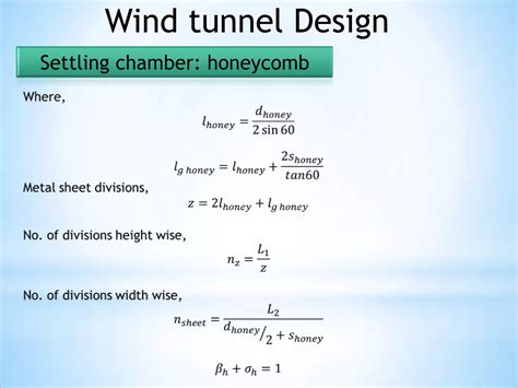 wind tunnel design pptx physics science