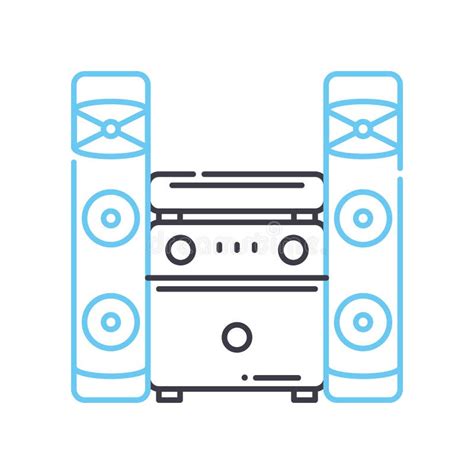 Sound System Line Icon Outline Symbol Vector Illustration Concept