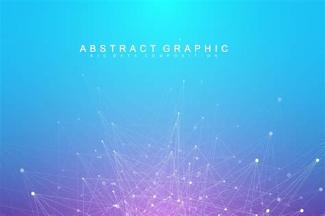 Premium Vector Big Data Visualization Geometric Abstract Background Visual Information Complexity