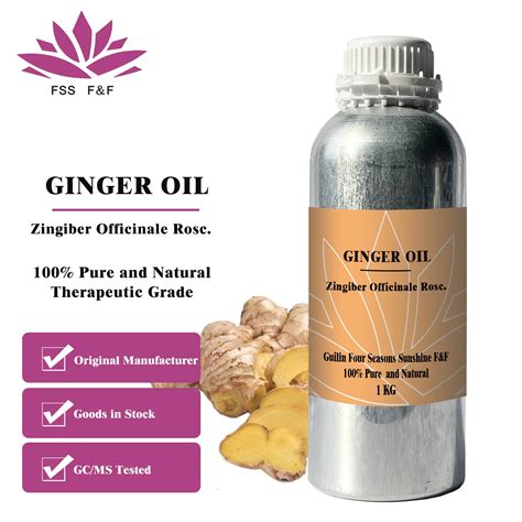 Pure Zingiber Officinale Rosc Ginger Oil Your Natural Essential Oils Factory For Food