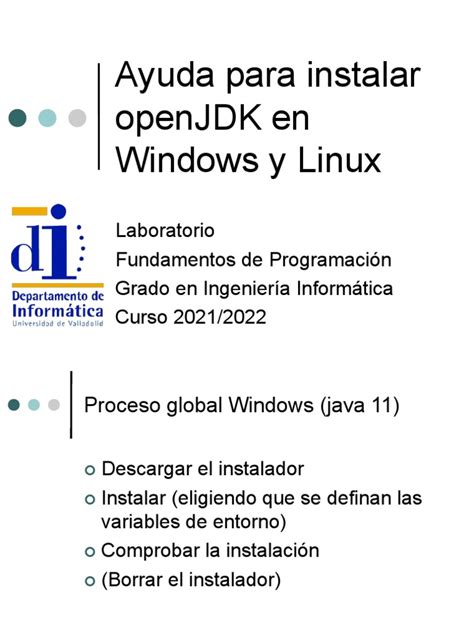 ayuda para instalar openjdk pdf java lenguaje de programación ingeniería informática