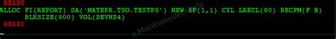 Tso Allocate Command