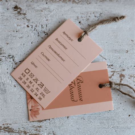 Картонен етикет за дрехи Premium Стикери знаци и табели