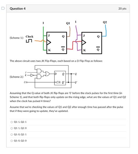 Solved The Above Circuit Uses Two JK Flip Flops Each Based Chegg Com